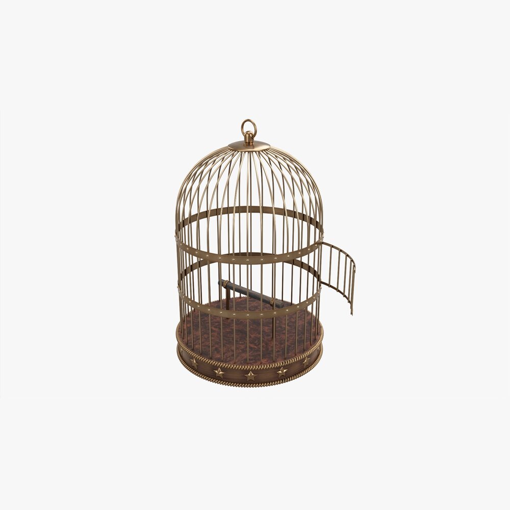 Vintage Metal Bird Cage 3D model - Download Hobbies on 3DModels.org
