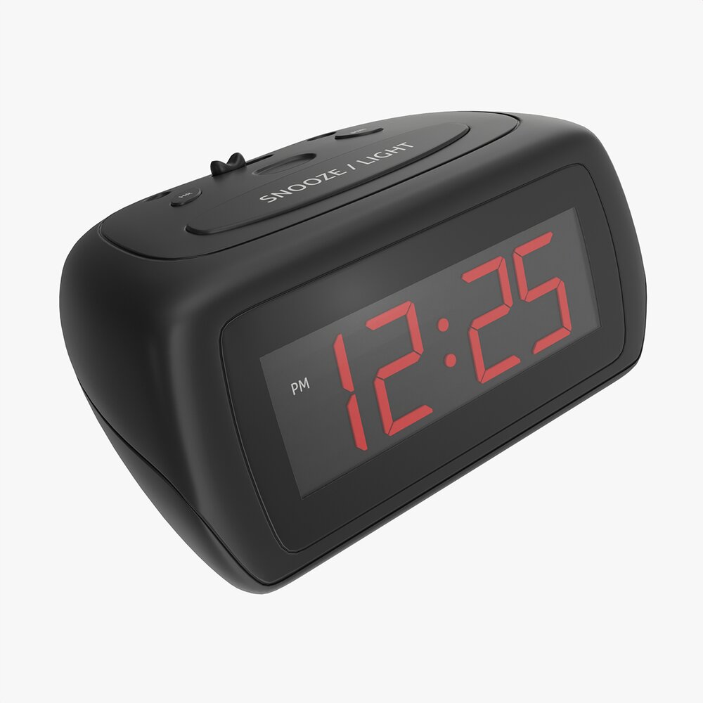 Digital Alarm Clock with Large LED Display 3D model - Download ...