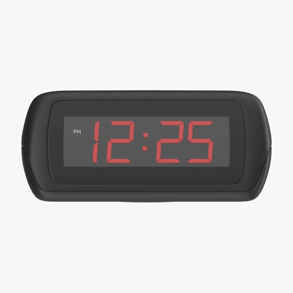 Digital Alarm Clock with Large LED Display 3D model - Download ...