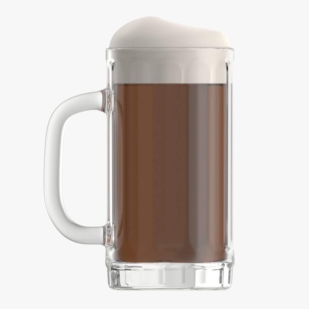 Beer Mug With Foam 01 3D model - Download Bottles, Cans on 3DModels.org