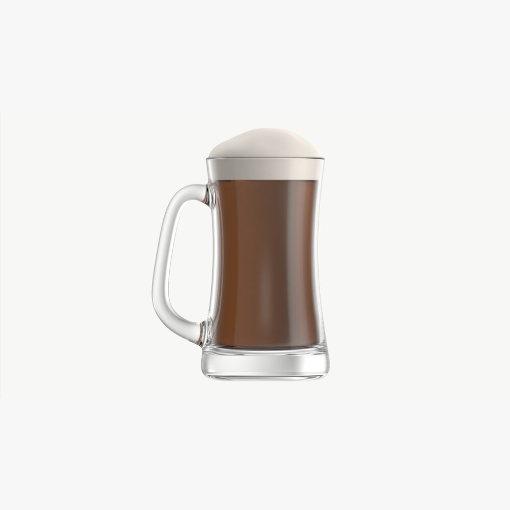Beer Mug With Foam 02 3D model - Download Bottles, Cans on 3DModels.org