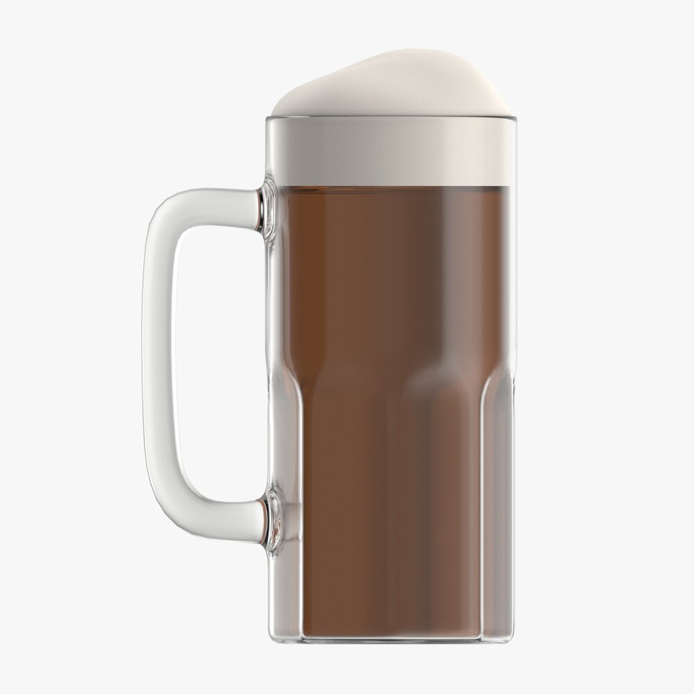 Beer Mug With Foam 04 3D model - Download Bottles, Cans on 3DModels.org