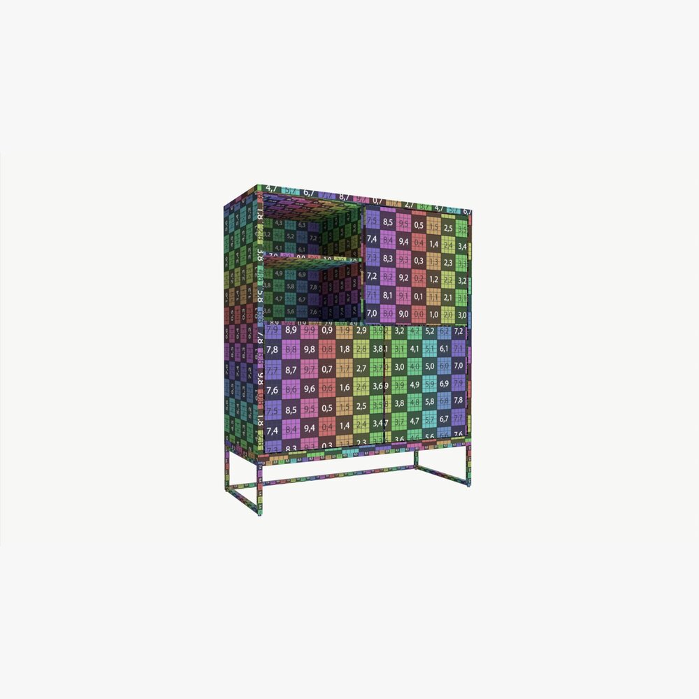 Cabinet With Shelves 02 3D model - Download Cabinet on 3DModels.org