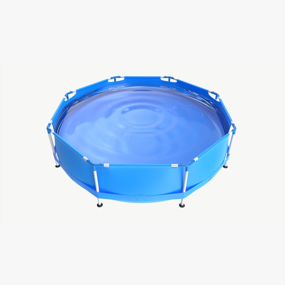 Garden Frame Swimming Pool 3D model - Download Street elements on ...