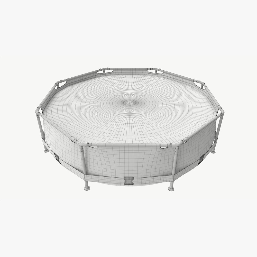 Garden Frame Swimming Pool 3D model - Download Street elements on ...
