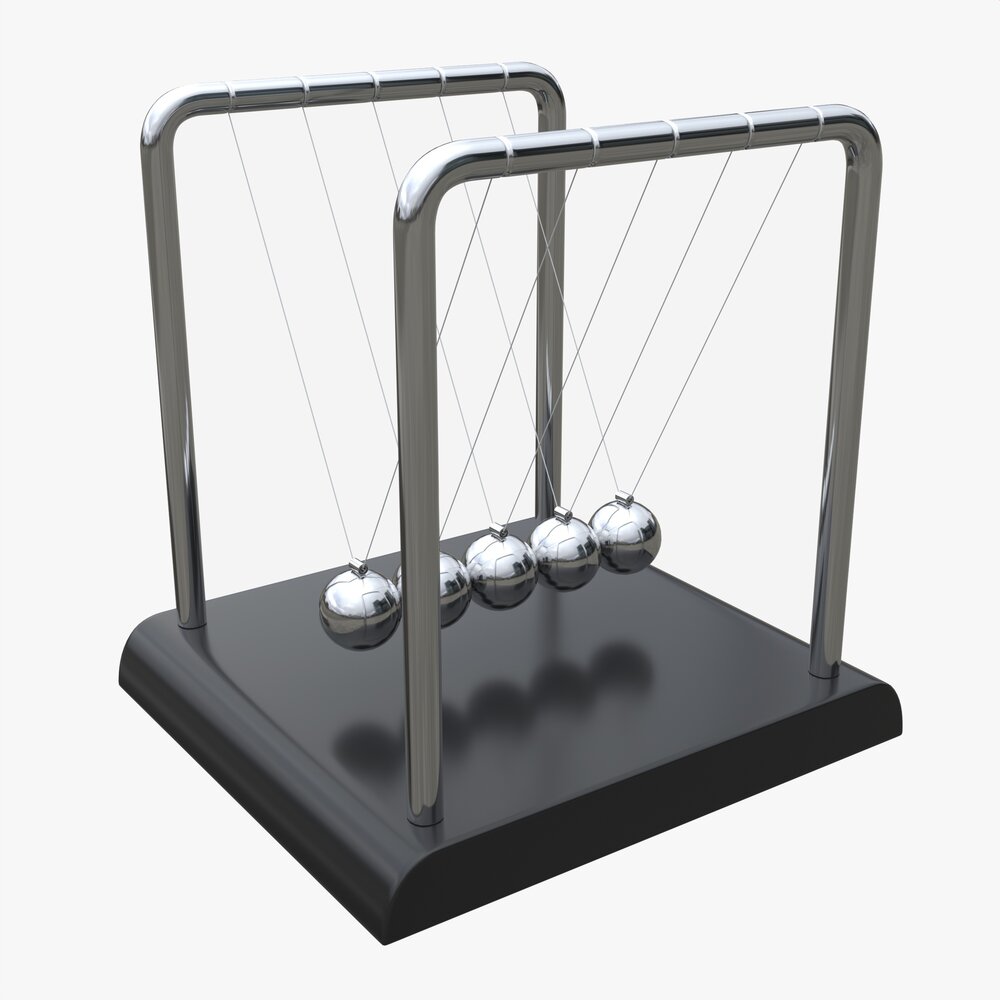 Newton Cradle Balance Steel Balls 01 3D model - Download Decoration on ...
