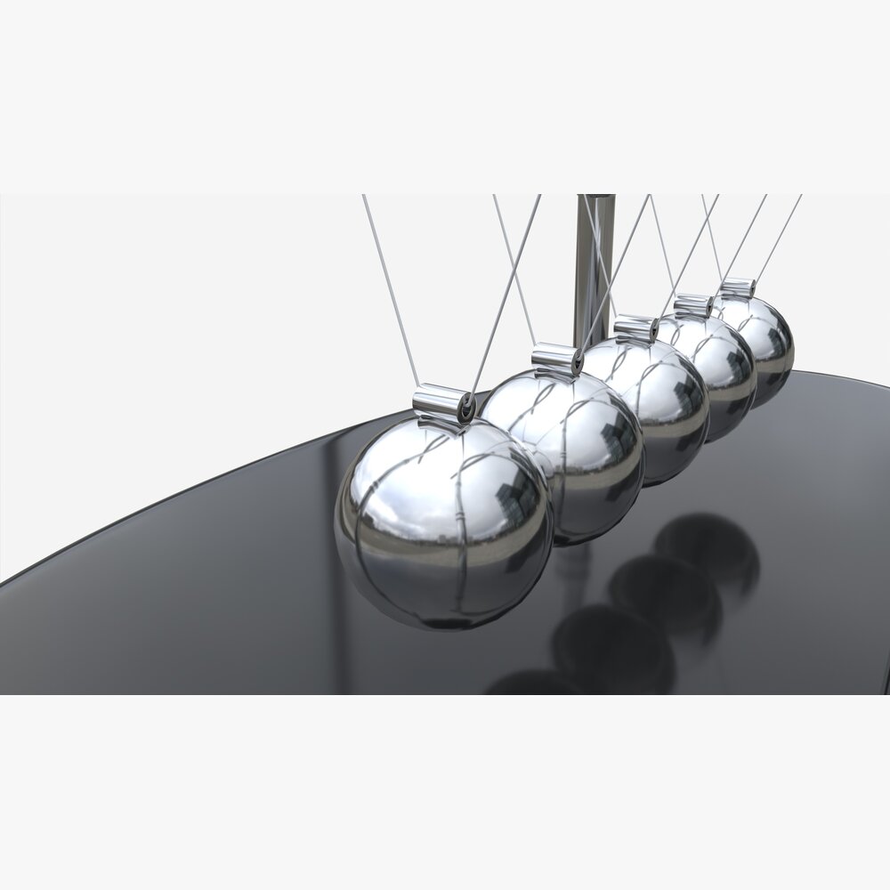 Newton Cradle Balance Steel Balls 02 3D model - Download Decoration on ...