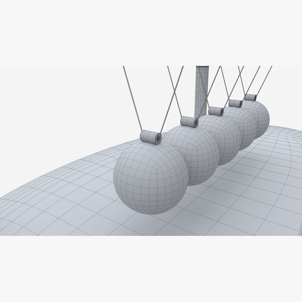 Newton Cradle Balance Steel Balls 02 3D model - Download Decoration on ...