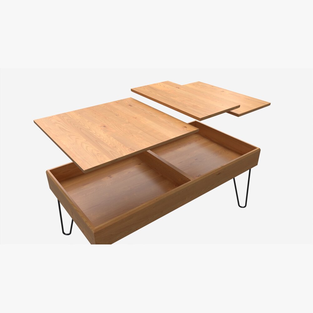 Rectangle Coffee Table 02 3D model - Download Table on 3DModels.org