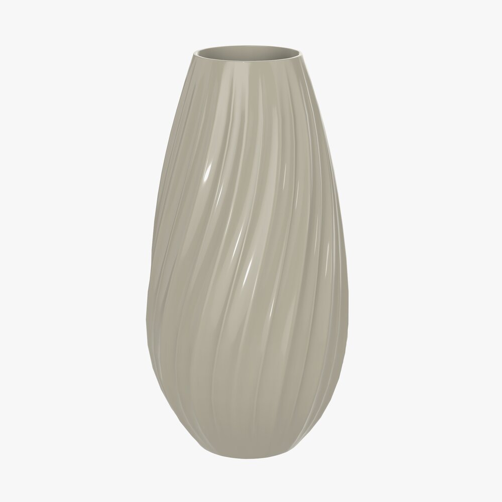 Elegant Ceramic Vase with Vertical Twist Design 3D model - Download ...
