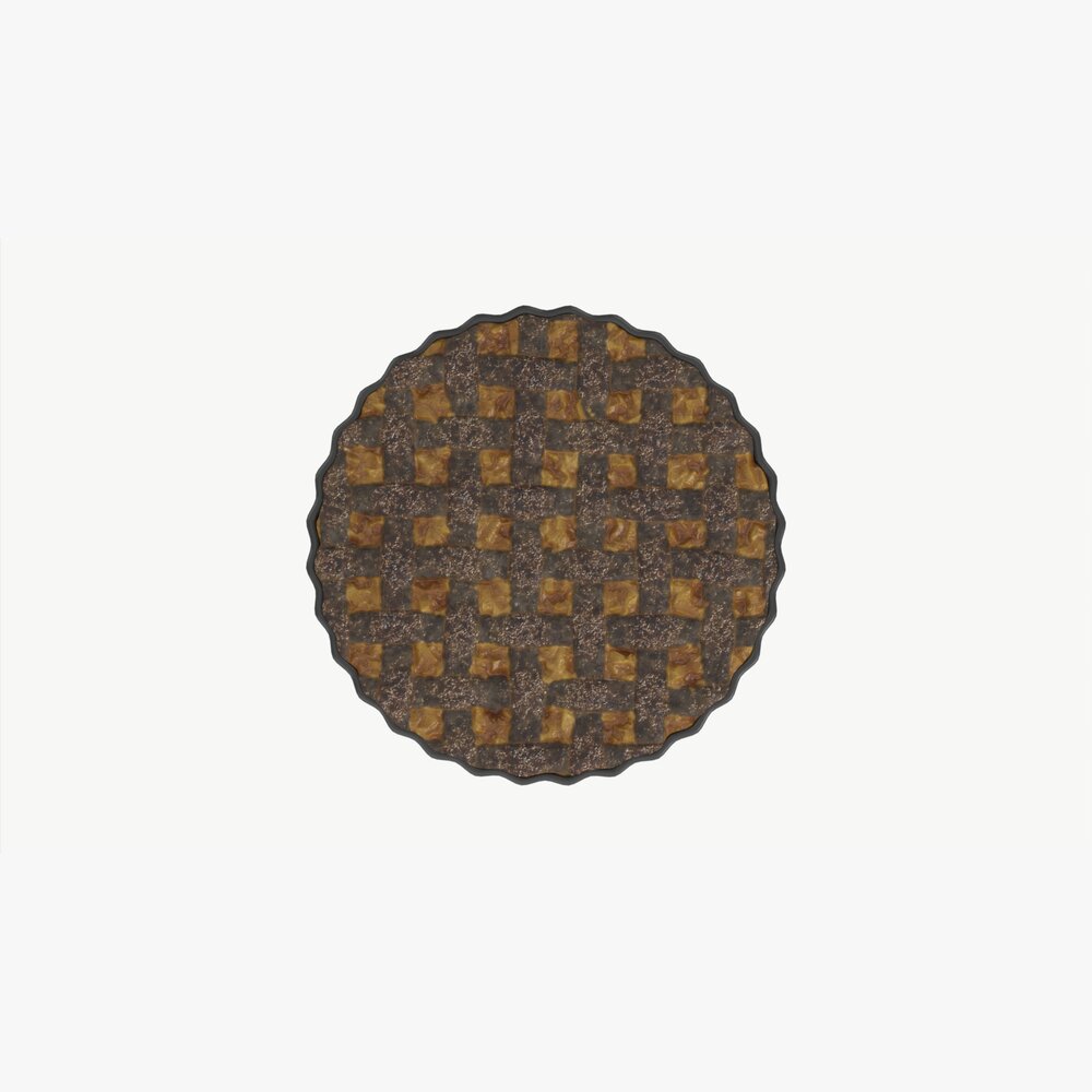 Apple Pie Burned With Plate 3D model - Download Dairy, Bakery on ...