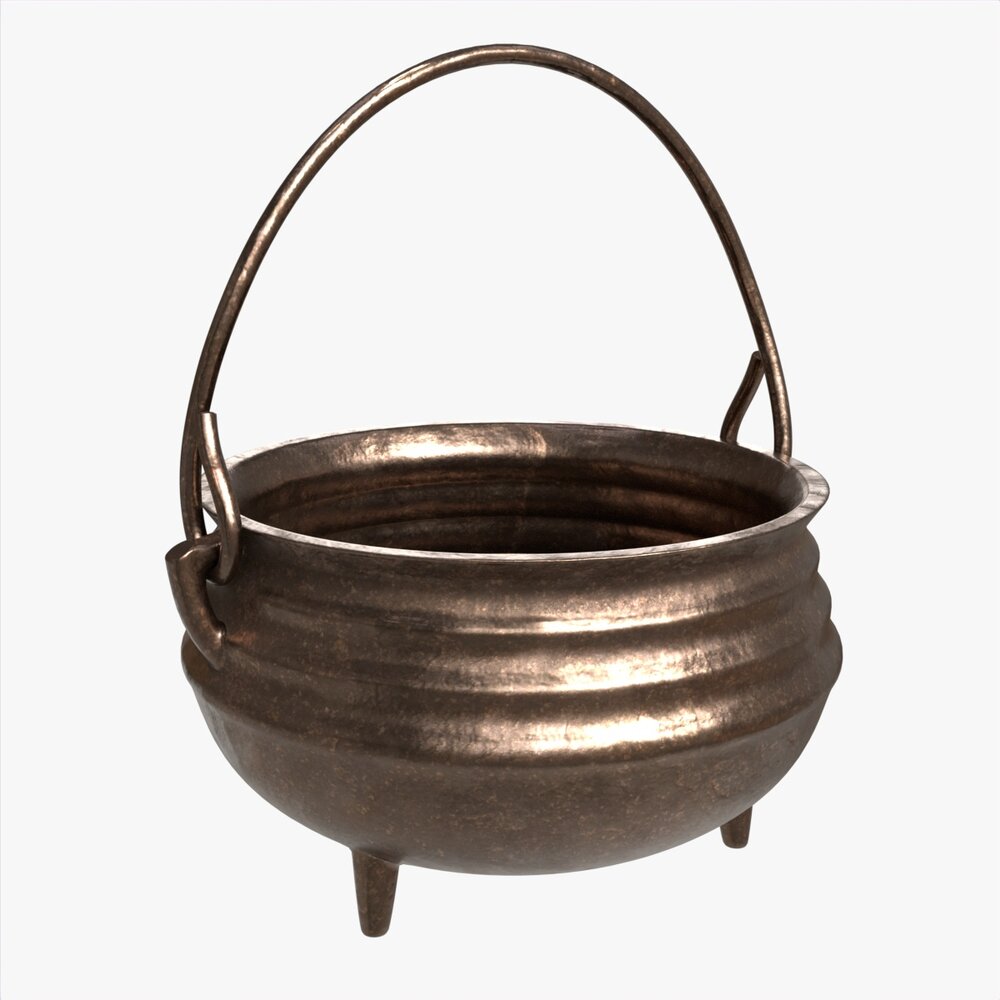 Cast Iron Cauldron 3D model - Download Tableware on 3DModels.org