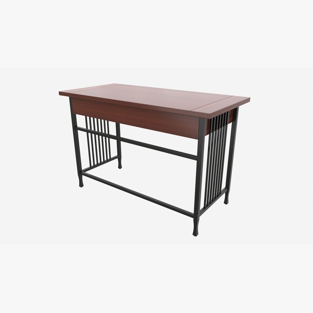 Iron Craft Computer Writing Desk 3D model - Download Table on 3DModels.org