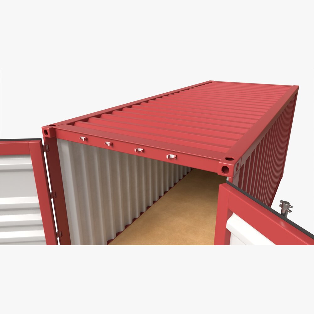 Shipping Container Dry 20-foot Open 3D model - Download Tools on ...