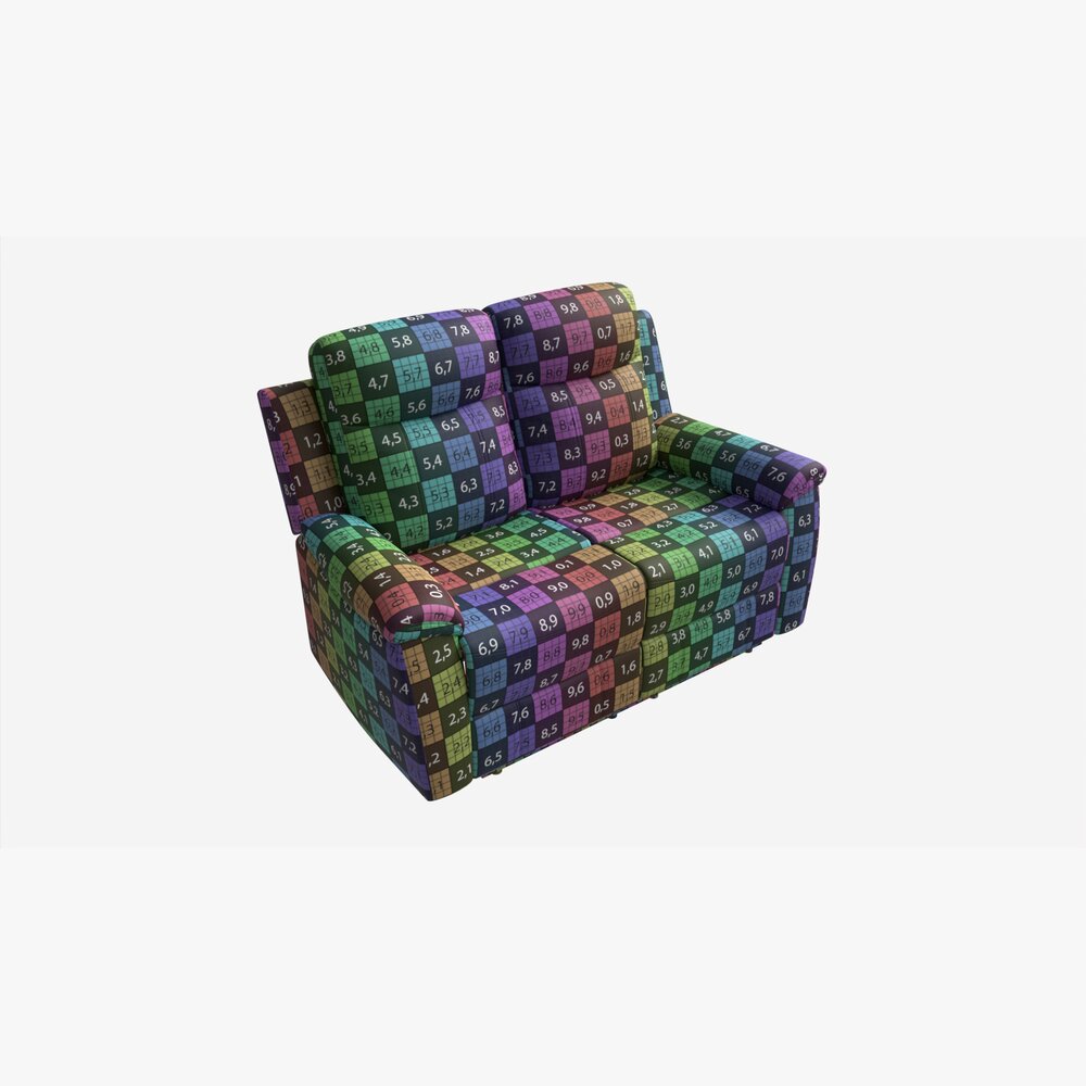 Sofá Reclinable Milo de Dos Plazas Modelo 3D - Descargar Sofá on ...