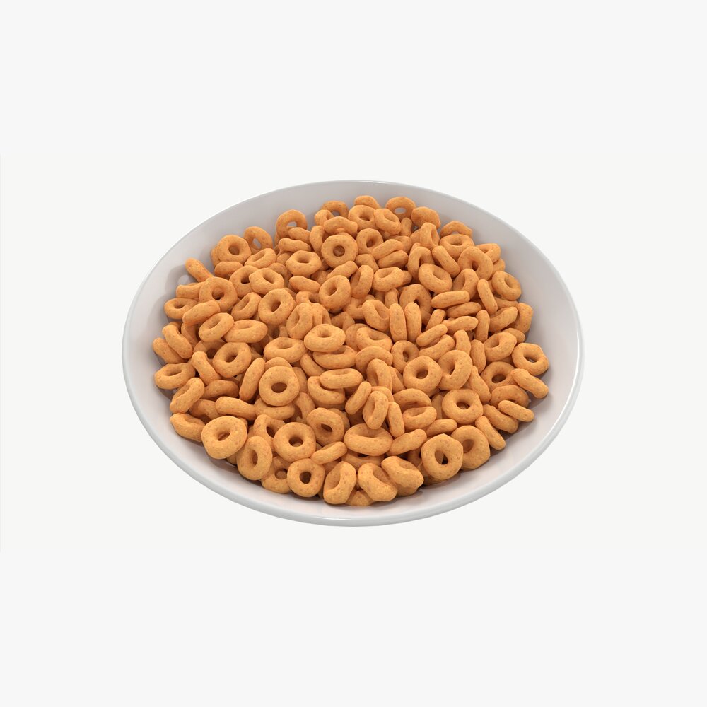 Bowl Of Honey Cheerios 3D model - Download Dairy, Bakery on 3DModels.org