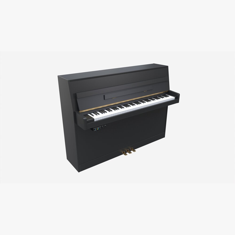 Black Upright Piano 3D model - Download Musical Instruments on 3DModels.org
