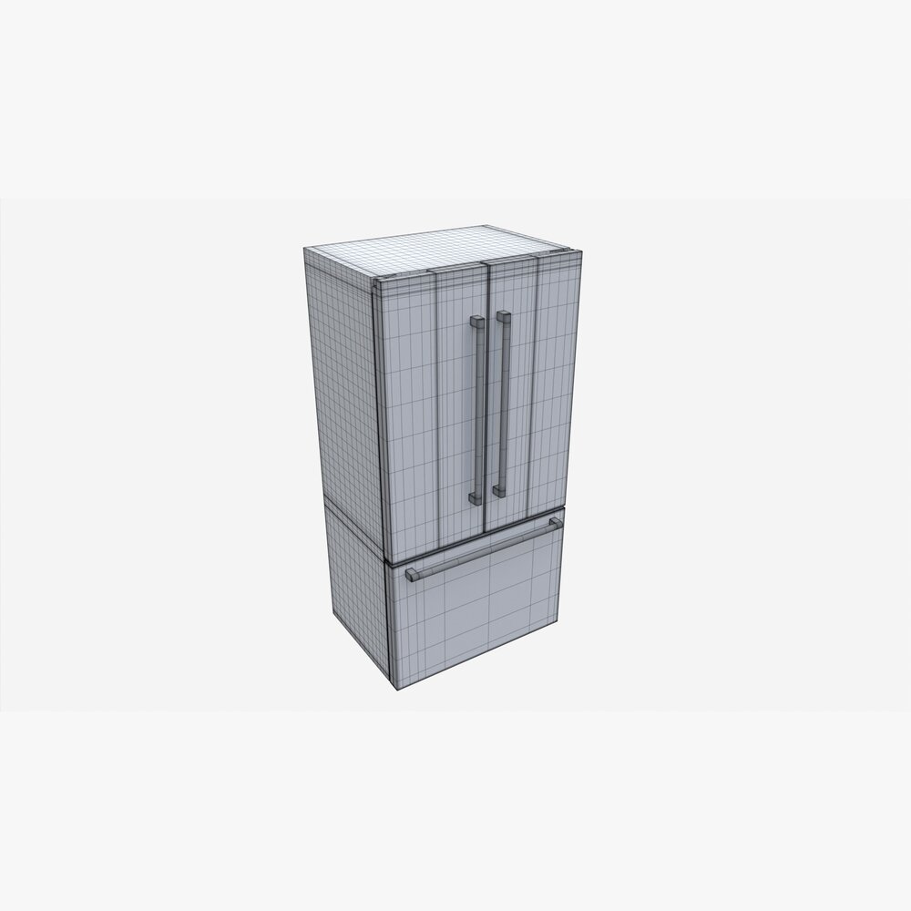 Fridge-freezer Bosch KFF96PIEP 3D model - Download Home Appliances on ...