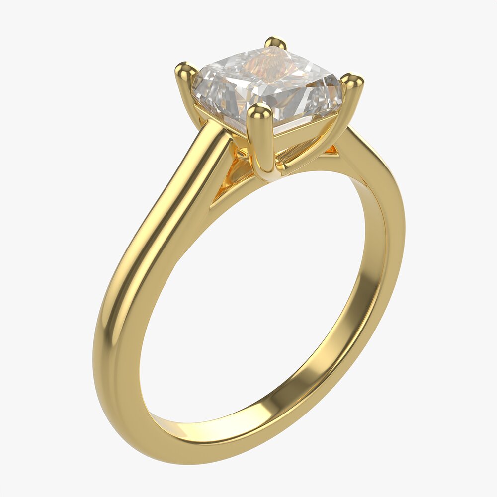 Gold Diamond Ring Jewelry 04 3D model - Download Jewelry on 3DModels.org