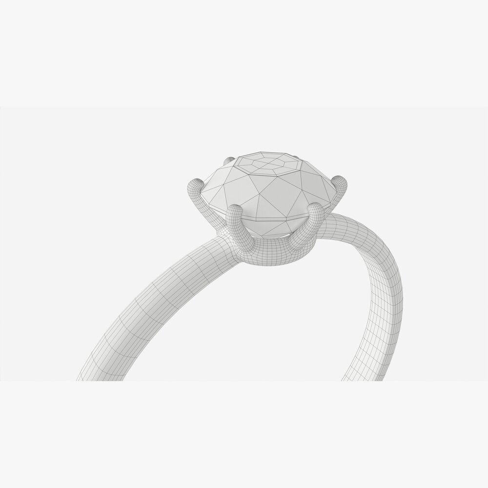Gold Diamond Ring Jewelry 07 3D model - Download Jewelry on 3DModels.org