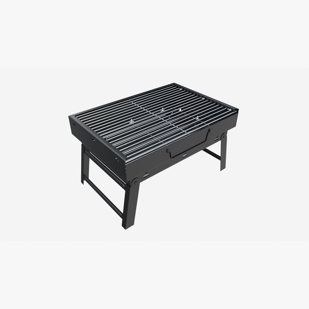 Outdoor Barbecue Folding Portable Grill 3D model - Download Appliances ...