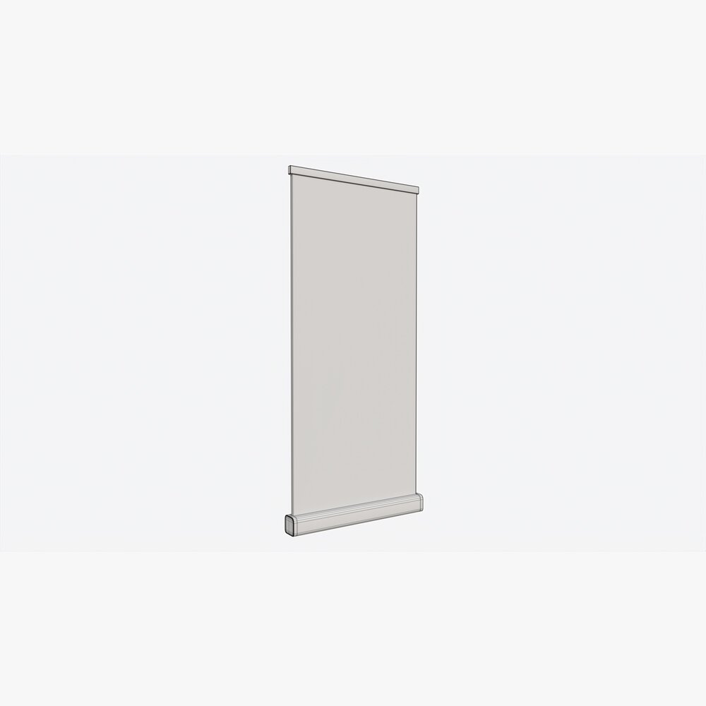 Advertising Roll-Up Banner Narrow 3D model - Download Hobbies on ...