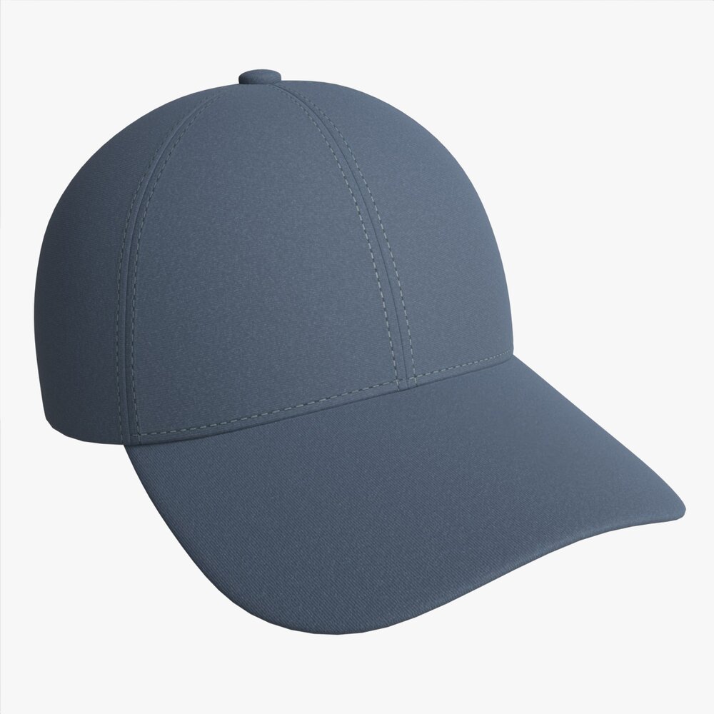 Baseball Cap Fabric Blue 3D model - Download Hats on 3DModels.org