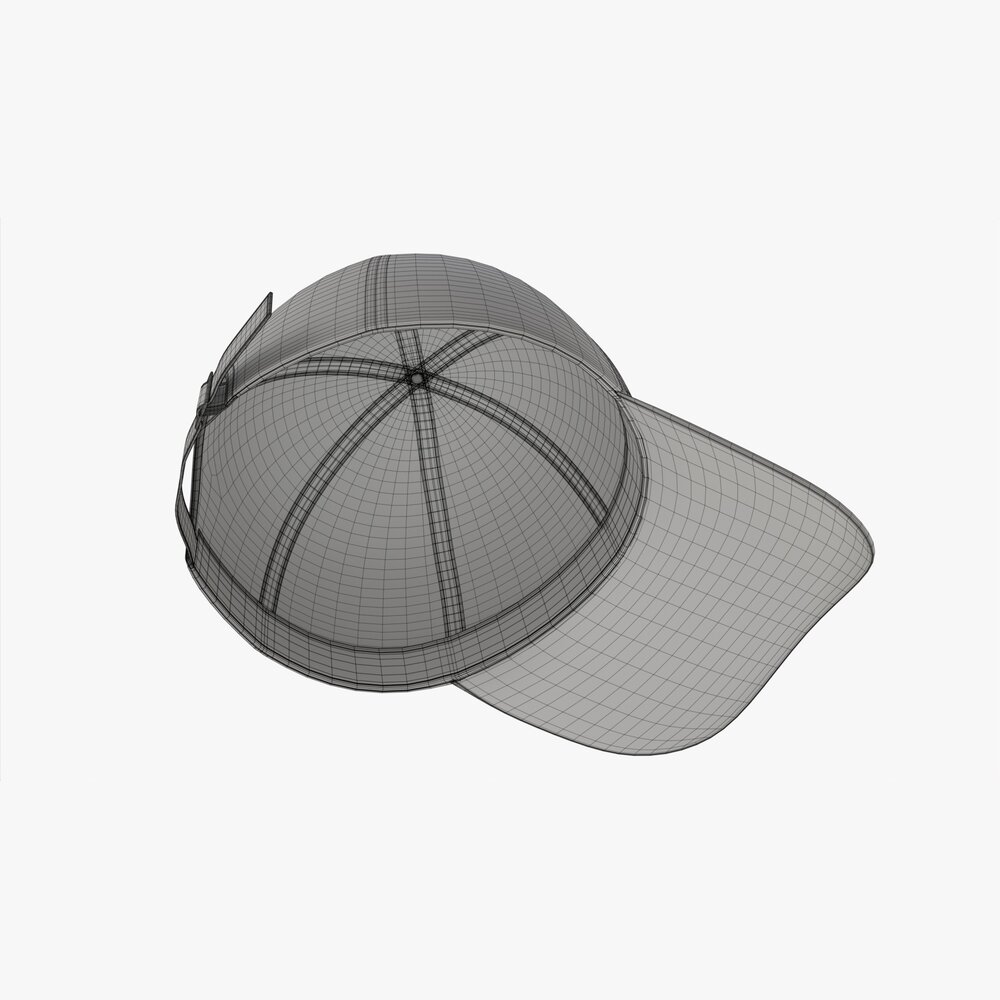 Baseball Cap Fabric Blue 3D model - Download Hats on 3DModels.org