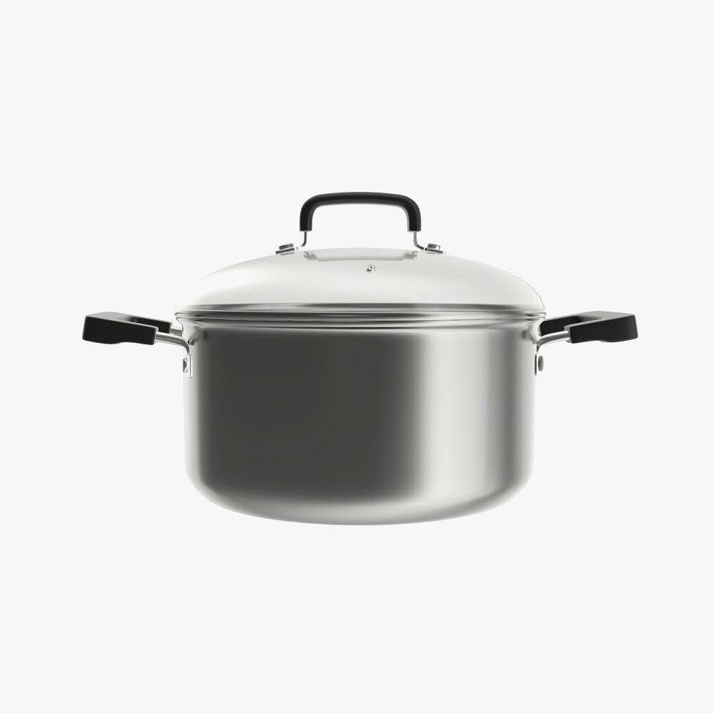 Kitchen Pot 27cm 3D model - Download Tableware on 3DModels.org