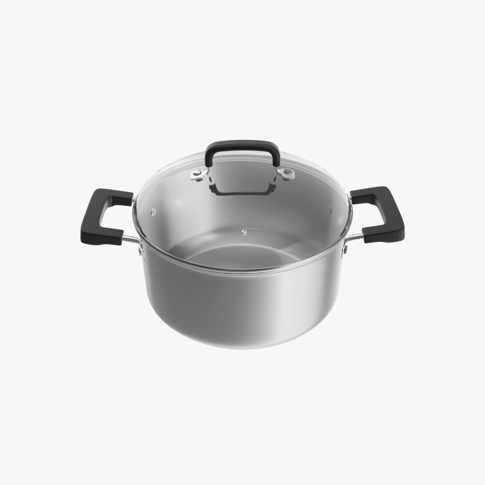 Kitchen Pot 27cm 3D model - Download Tableware on 3DModels.org