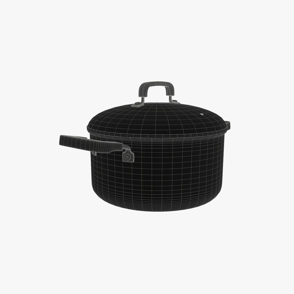 Kitchen Pot 27cm 3D model - Download Tableware on 3DModels.org