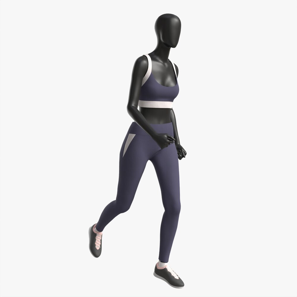 Female Mannequin In Sport Clothes In Action 3D model - Download ...