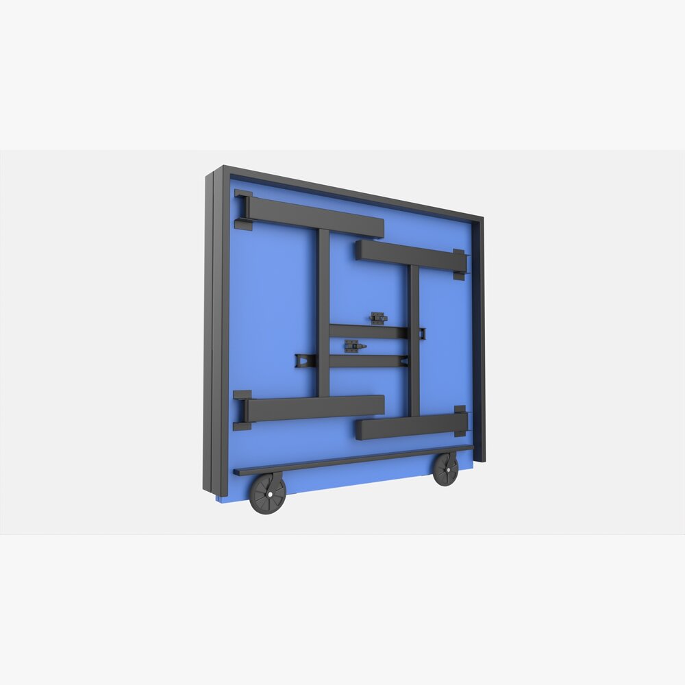 Indoor Table Tennis Table ITTF Folded 3D model - Download Sports ...