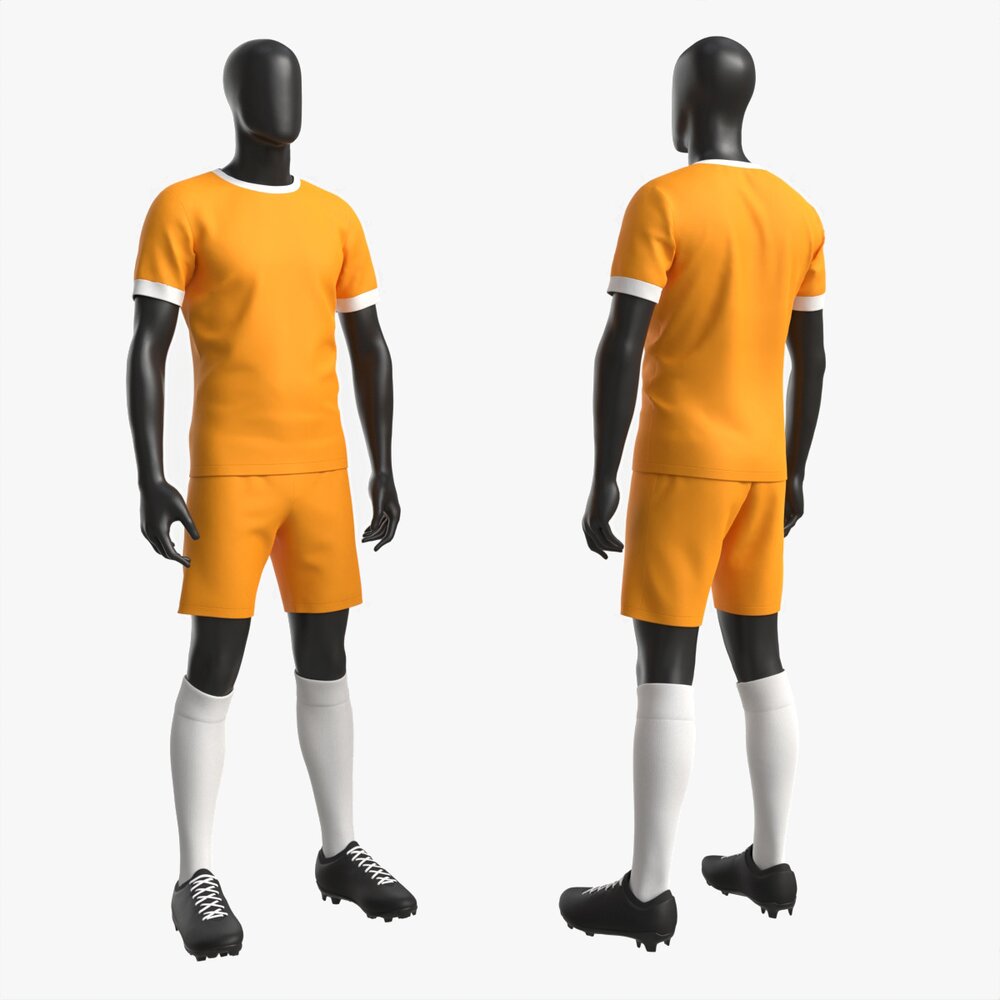 Male Mannequin In Soccer Uniform 3D model - Download Sportswear on ...