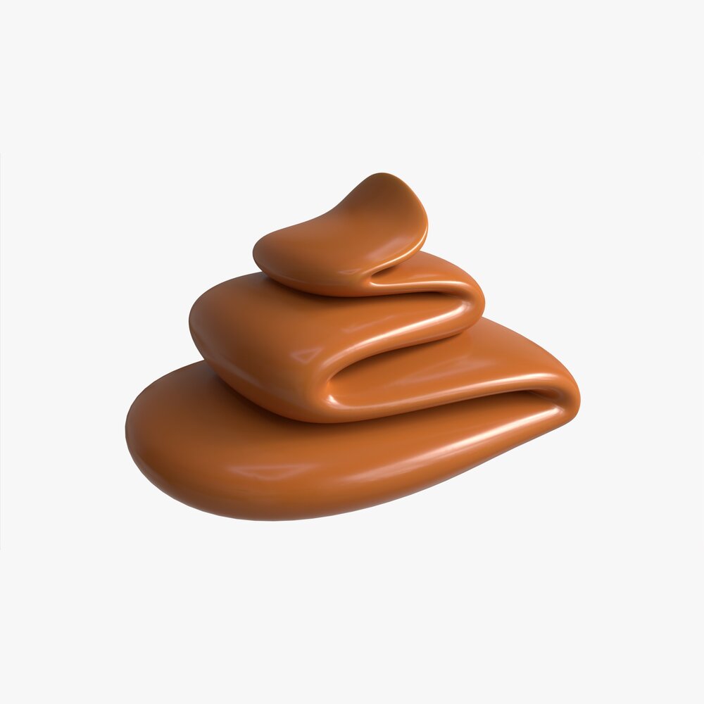 Melted Creme Caramel 02 3D model - Download Dessert on 3DModels.org
