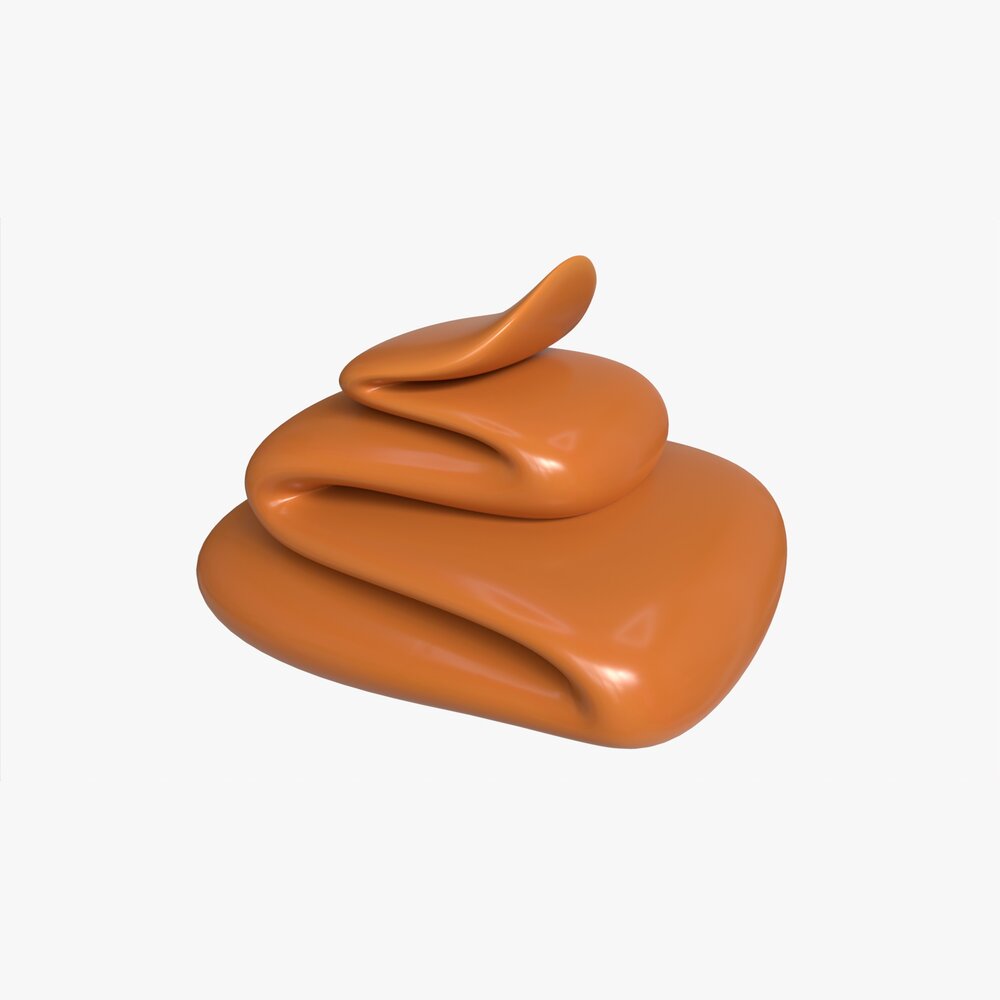 Melted Creme Caramel 02 3D model - Download Dessert on 3DModels.org