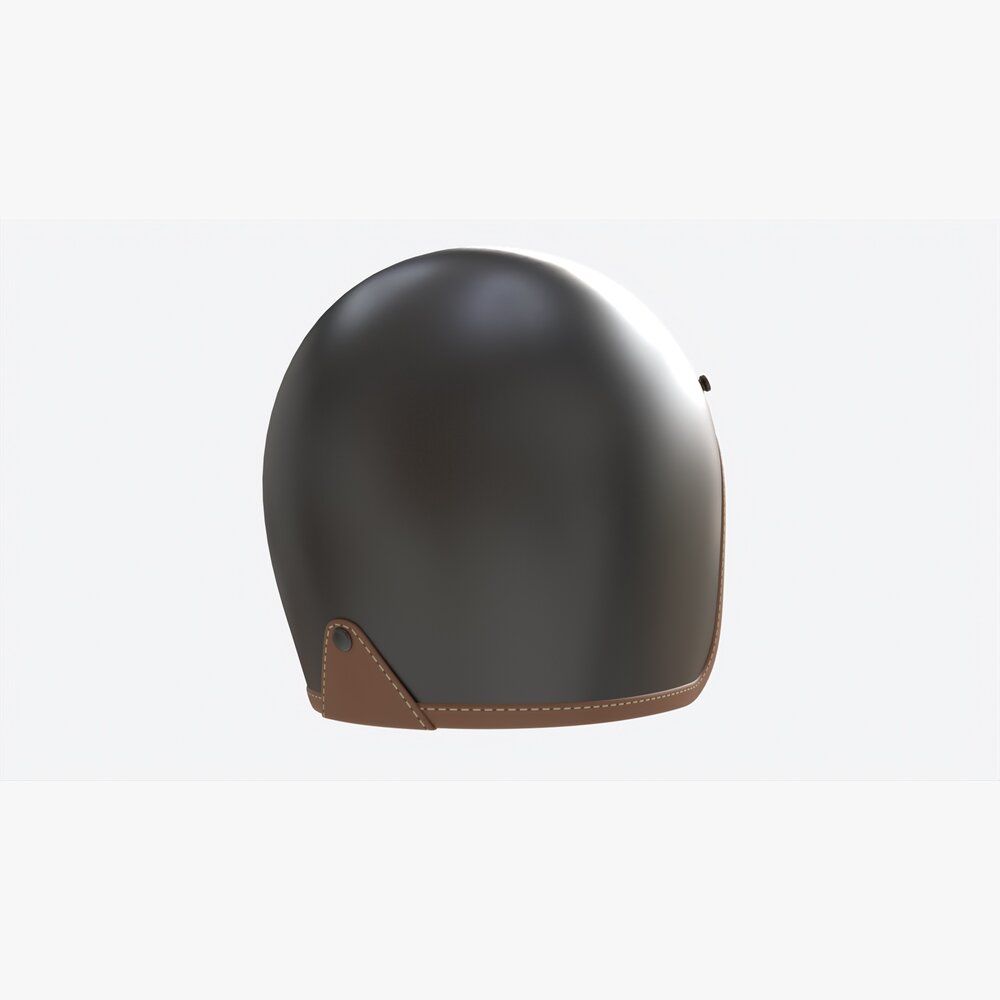 Open Face Vintage Scooter Helmet 3D model - Download Sports Equipment ...