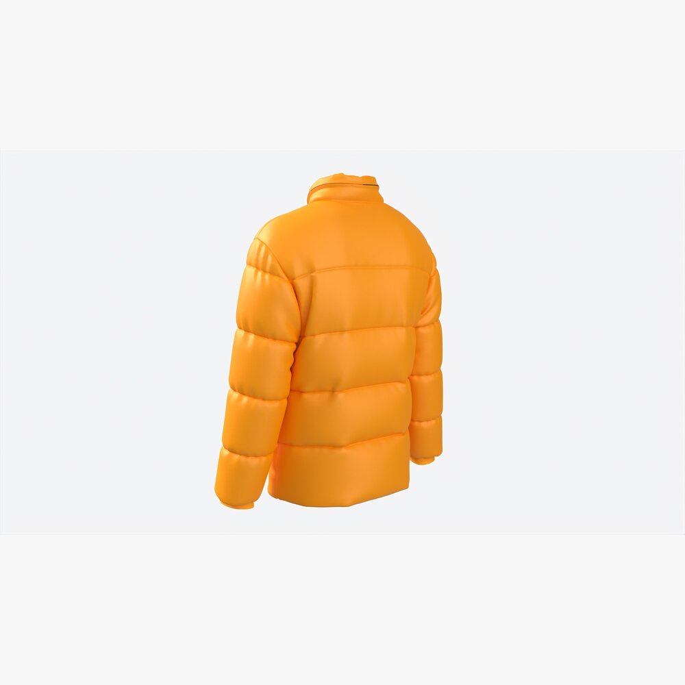 Quilted Jacket For Men Mockup Yellow 3D model - Download Coats on ...