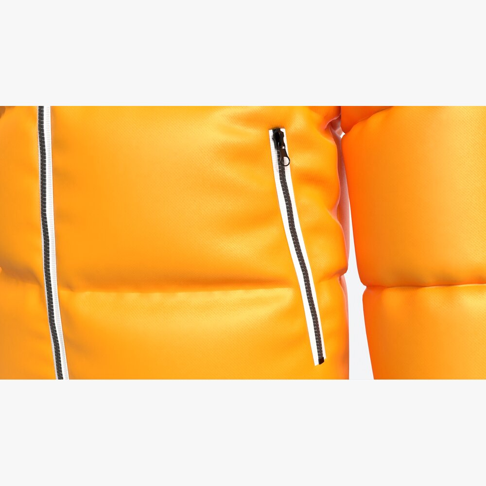 Quilted Jacket For Men Mockup Yellow 3D model - Download Coats on ...