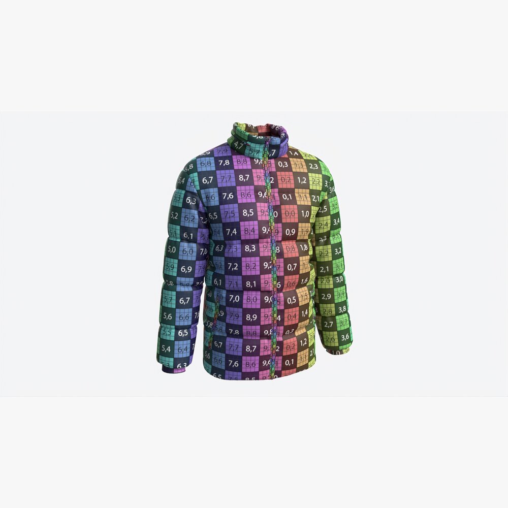 Quilted Jacket For Men Mockup Yellow 3D model - Download Coats on ...