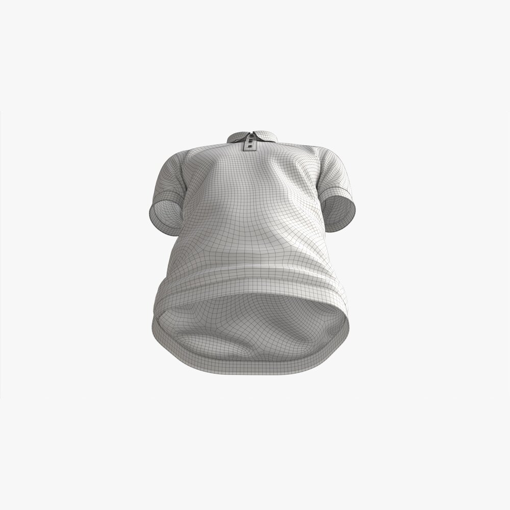 Men’s Blue Polo Shirt with Gray Collar 3D model - Download Shirts on ...