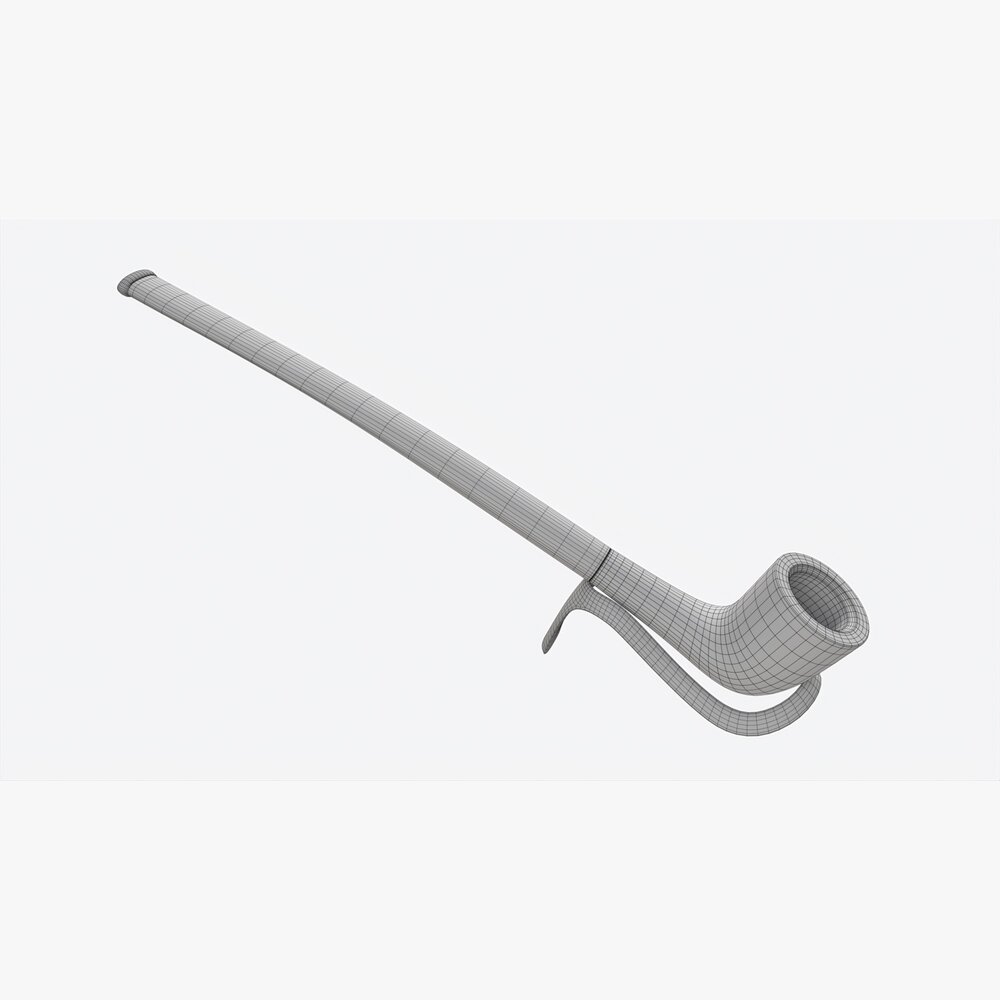 Elegant Briar Wood Tobacco Pipe with Stand 3D model - Download Hobbies ...