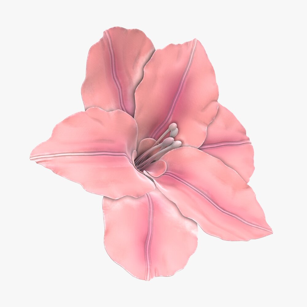Artificial Lily Flower 3D model - Download Flowers on 3DModels.org