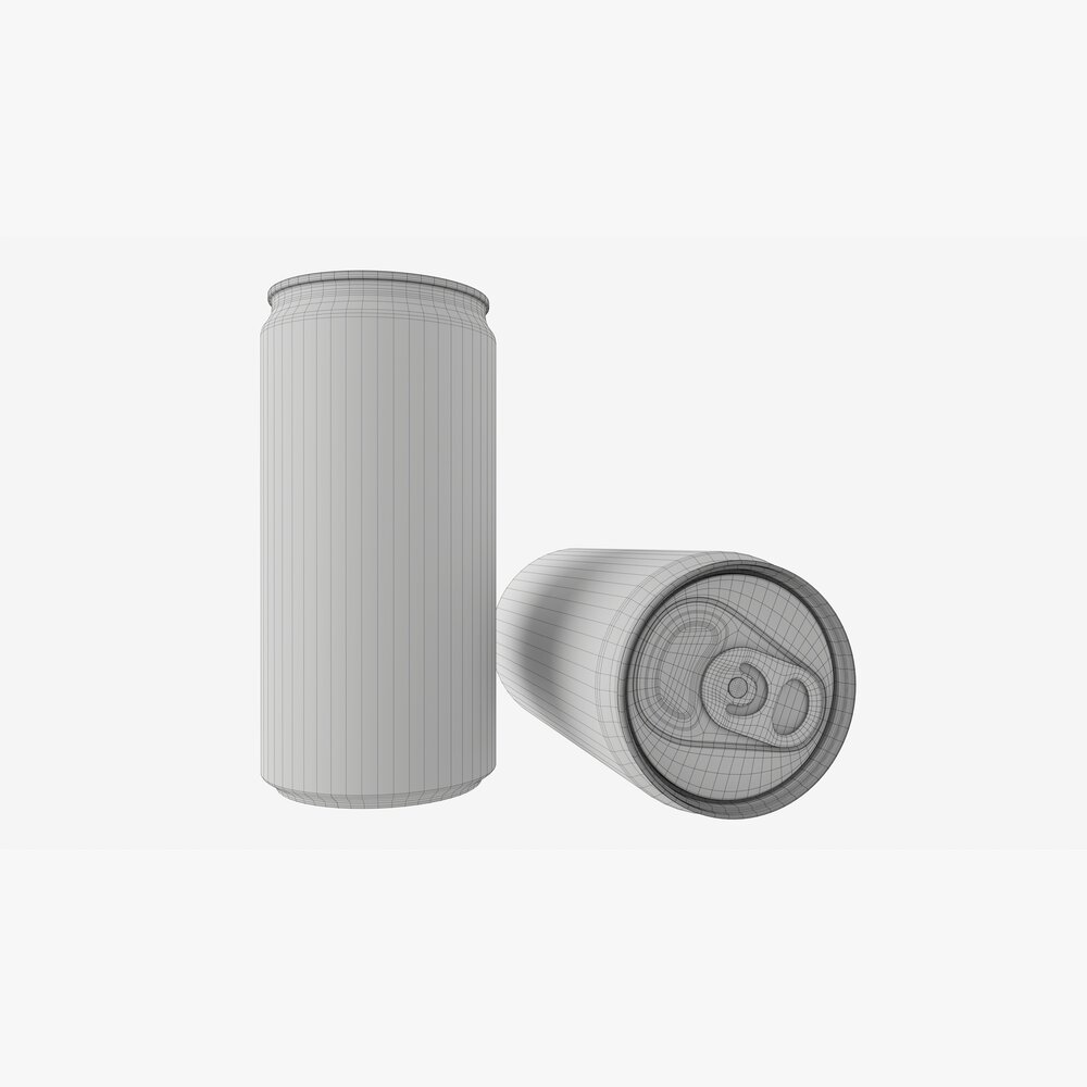 Beverage Slim Can 200ml Mockup 3D model - Download Bottles, Cans on ...