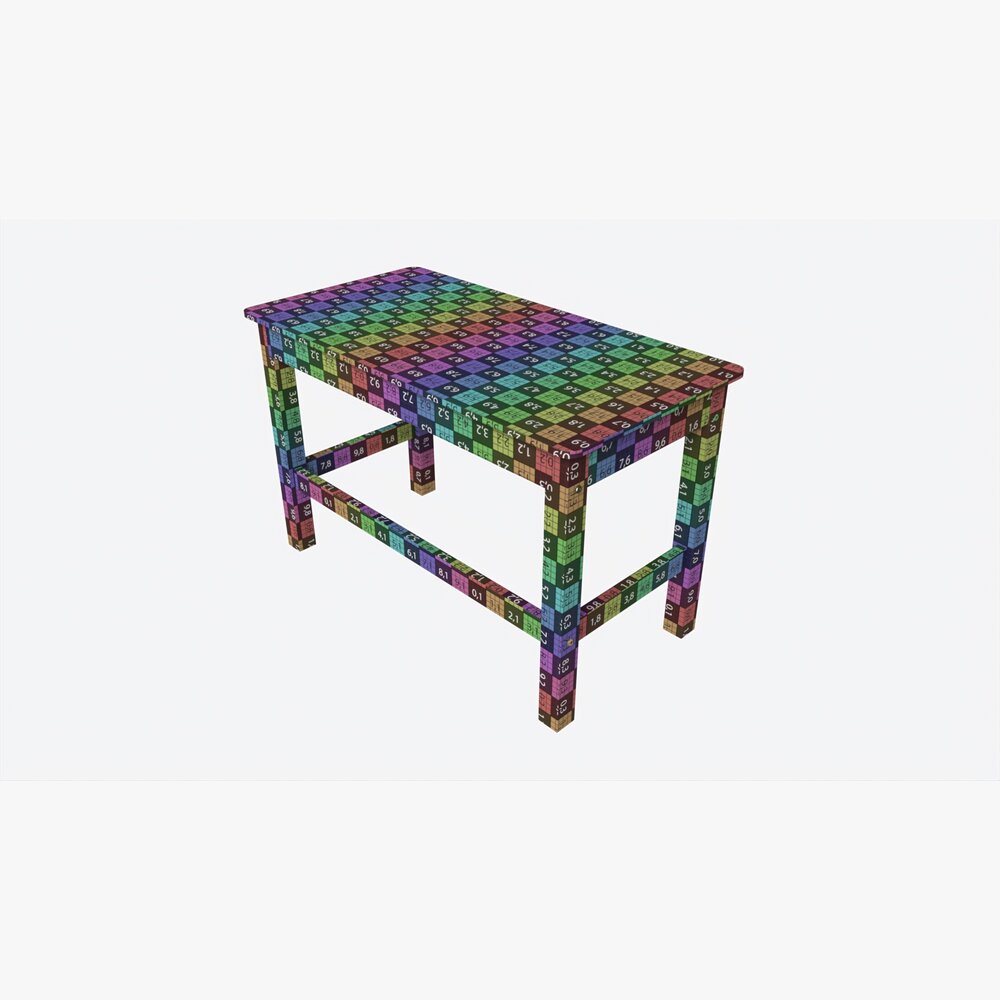 Cilek Montes White Desk 3D model - Download Table on 3DModels.org