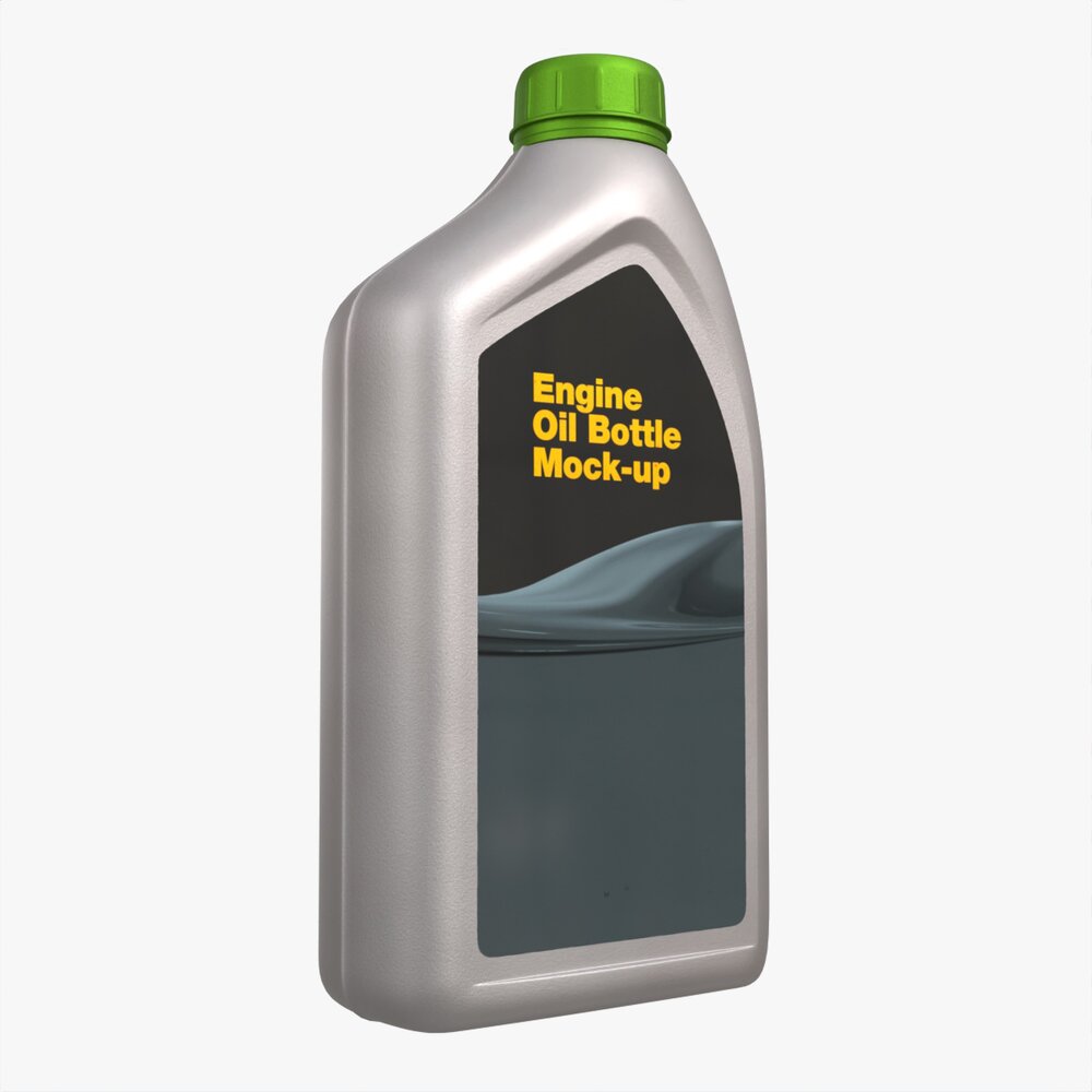 Engine Oil Bottle Mockup 3D model - Download Vehicle equipment on ...