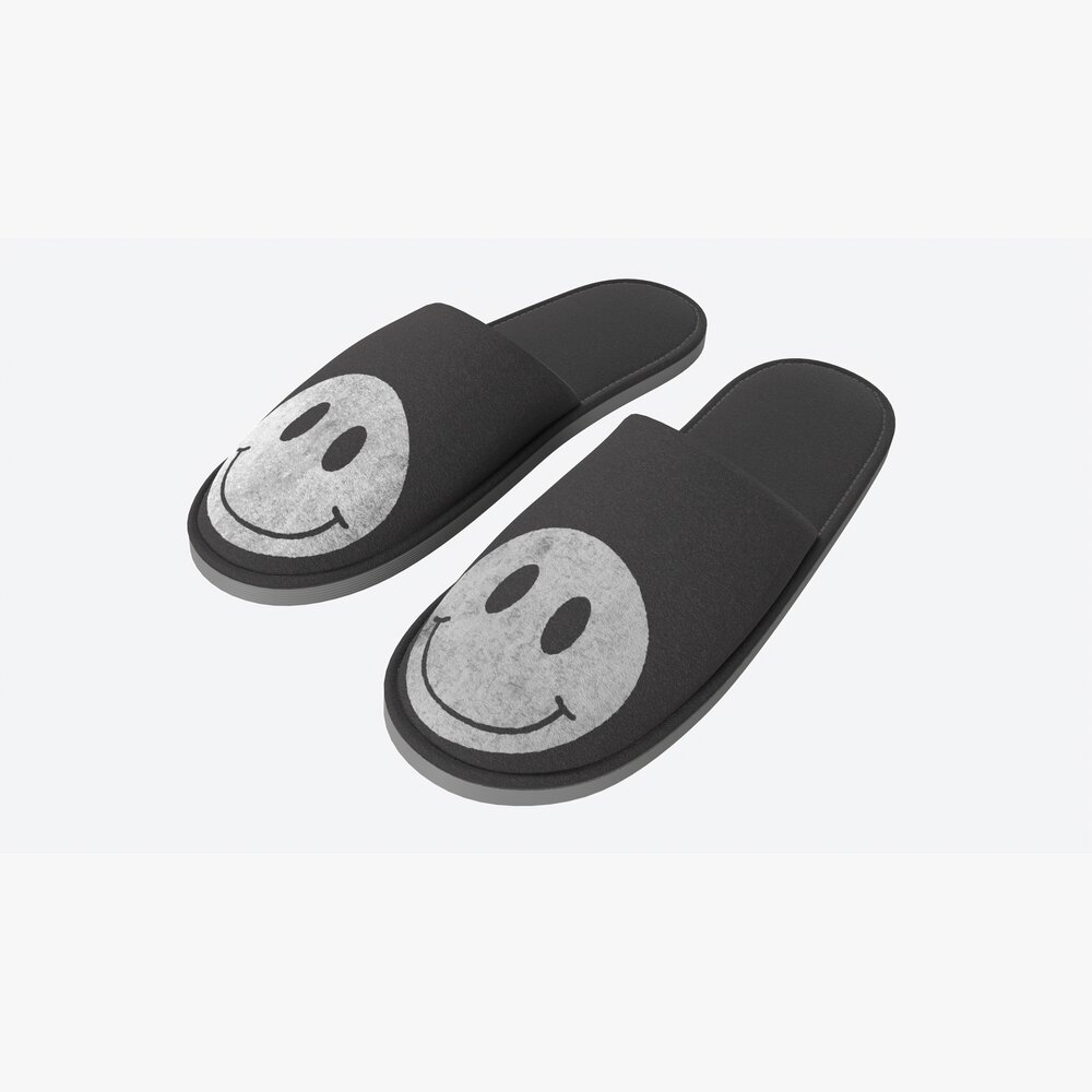 Foam Padded Home Slippers 3D model - Download Shoes on 3DModels.org
