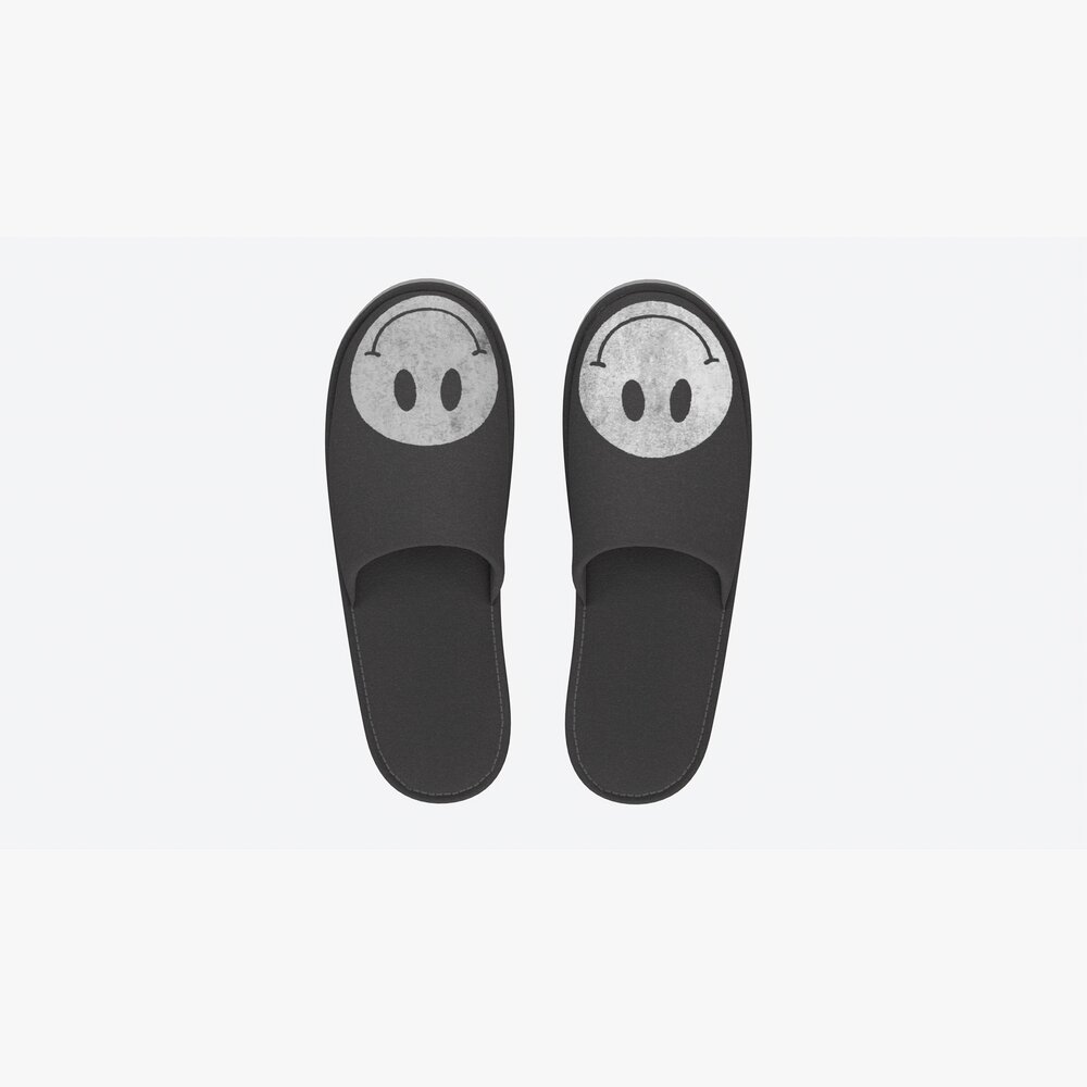 Foam Padded Home Slippers 3D model - Download Shoes on 3DModels.org