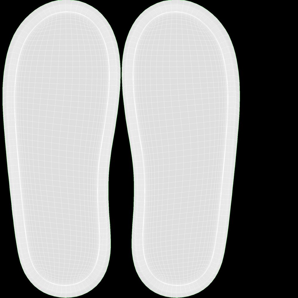 Foam Padded Home Slippers 3D model - Download Shoes on 3DModels.org
