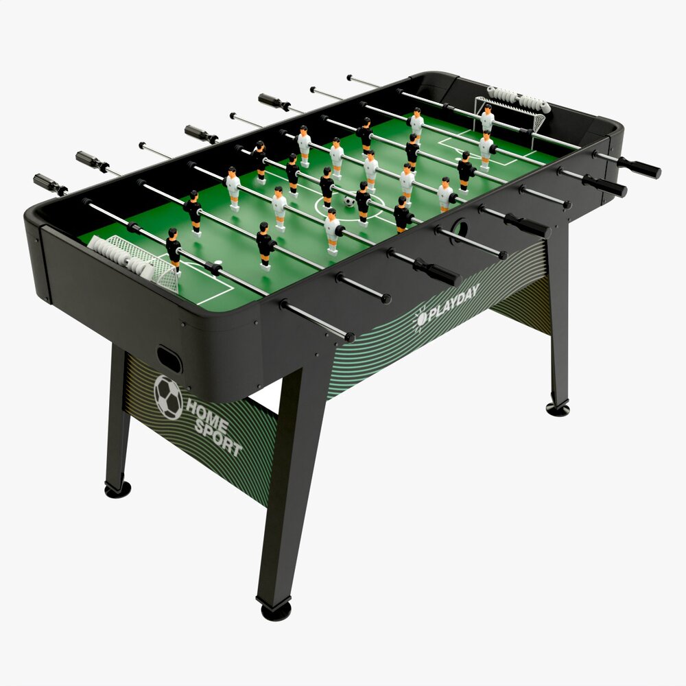 Foosball Soccer Game Table 3D model - Download Toys on 3DModels.org